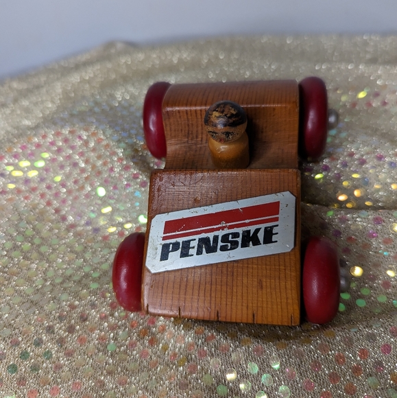 penske | Toys | Penske Handmade Wooden Car With Red Wheels | Poshmark